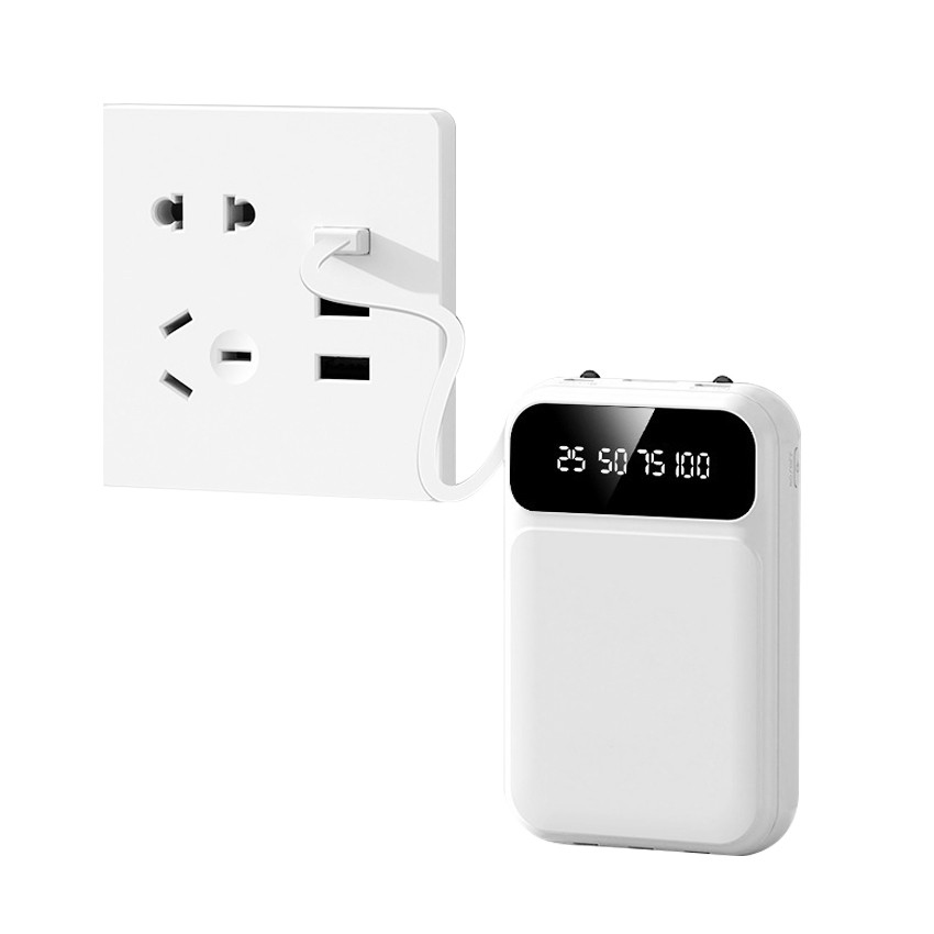 10,000 mAh Multi-Cable Flashlight Power Bank